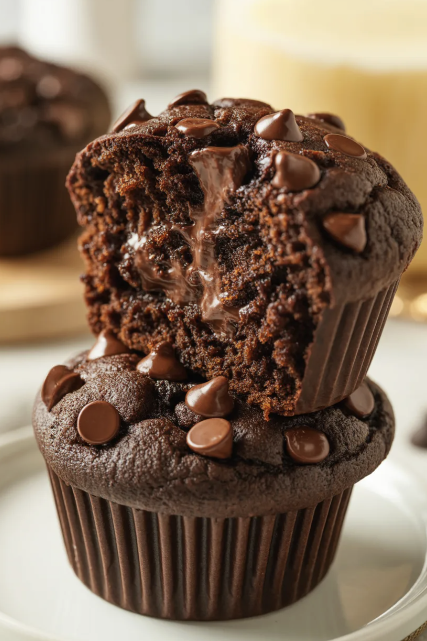 Super Moist Chocolate Chip Banana Muffins - Baking With Chloe